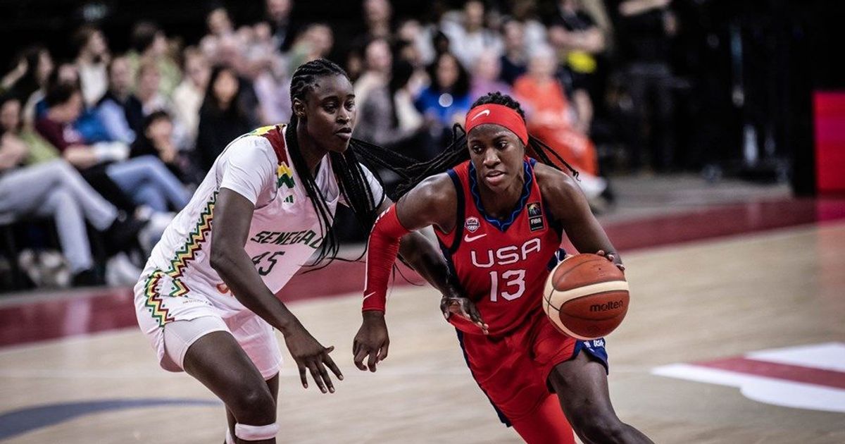 Senegal v USA - FIBA Women’s Olympic Qualifying Tournaments 2024 - 10 minute game - Courtside 1891